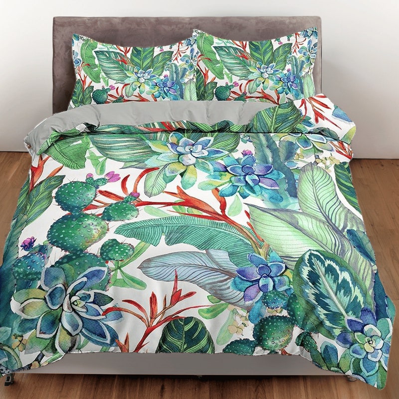 Cactus Bedding Queen - Etsy