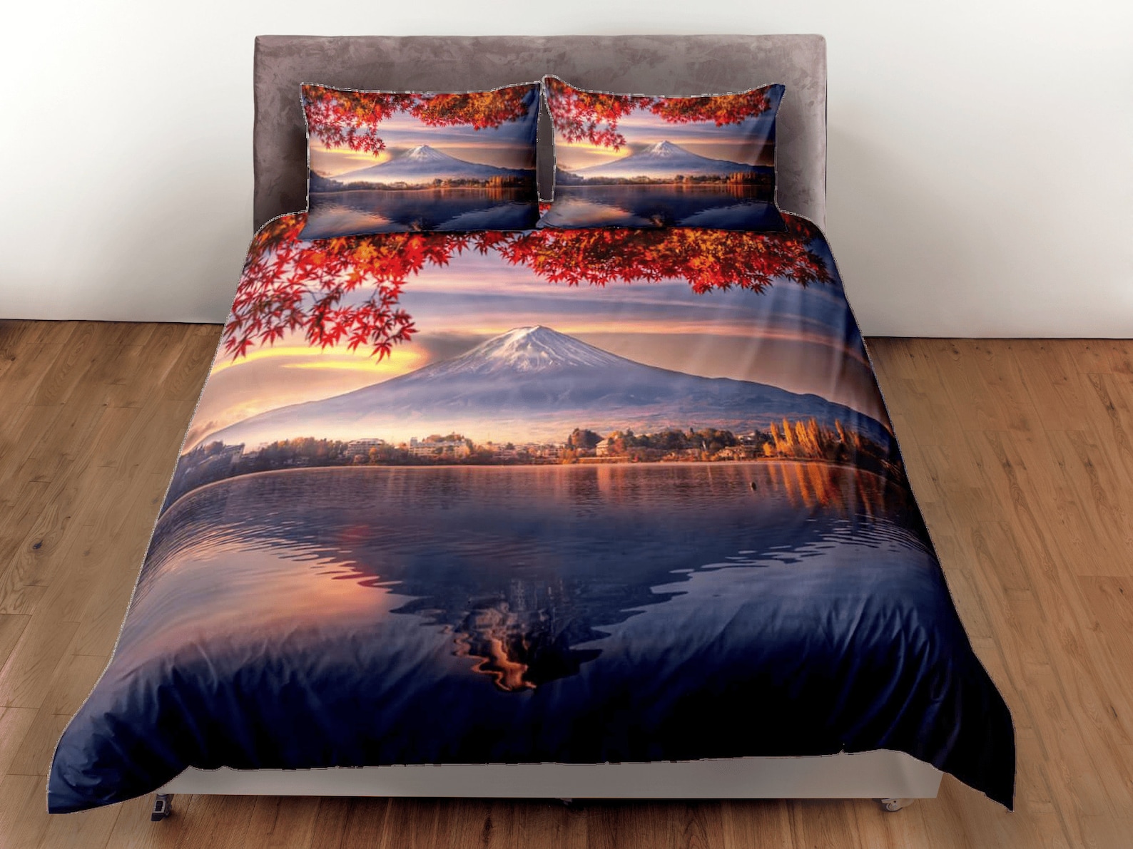 Volcano Cotton Duvet Cover Mount Fuji Quilt Cover, Japanese Art Bedding ...