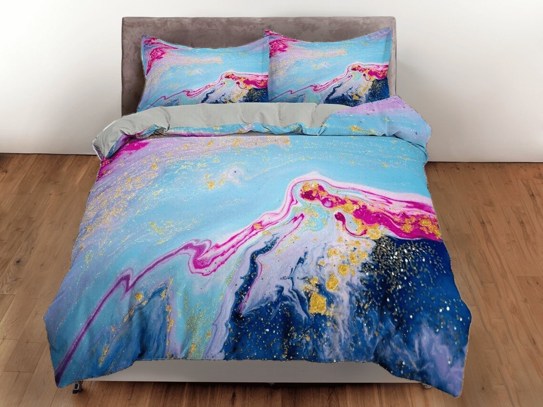 Liquid Art Cotton Duvet Cover Paint Mixing Quilt Cover, Modern Art ...