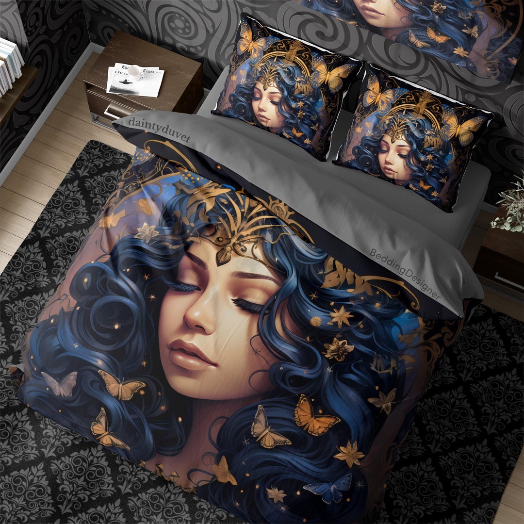 Maiden Whimsigothic Duvet Cover Set Dark Cottagecore Bedding, Witchcore ...