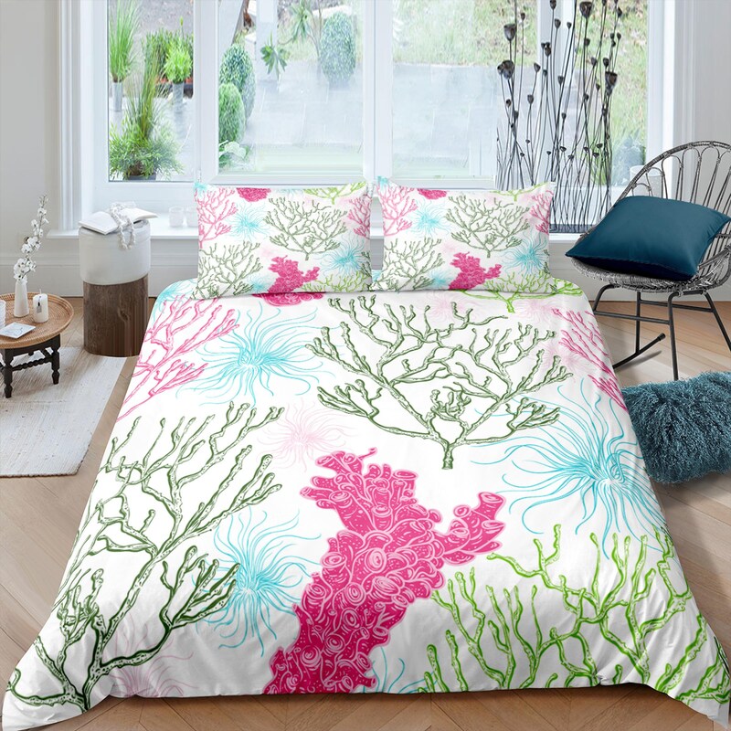 Coral Bedding - Etsy