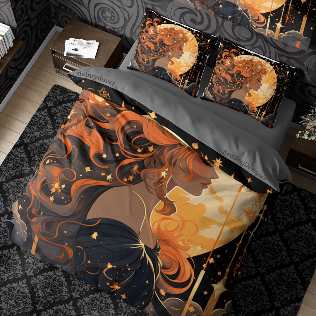 Victorian Vampire Aesthetic Duvet Cover Witchcore Quilt Cover, Dark ...