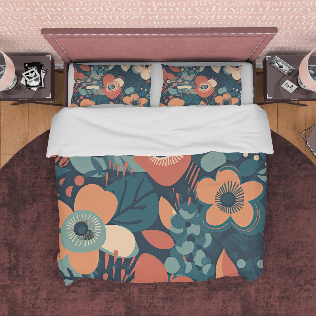 Vintage Duvet Cover 90s Nostalgia Quilt Cover, Festive Bedding Set ...