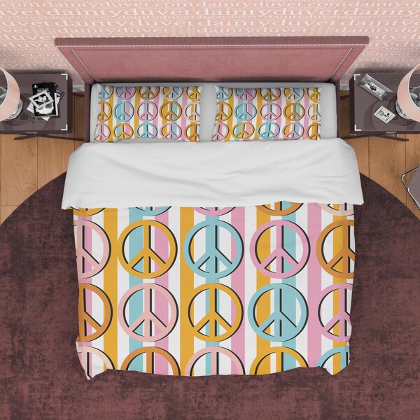 Peace Sign Bedding Set - Etsy