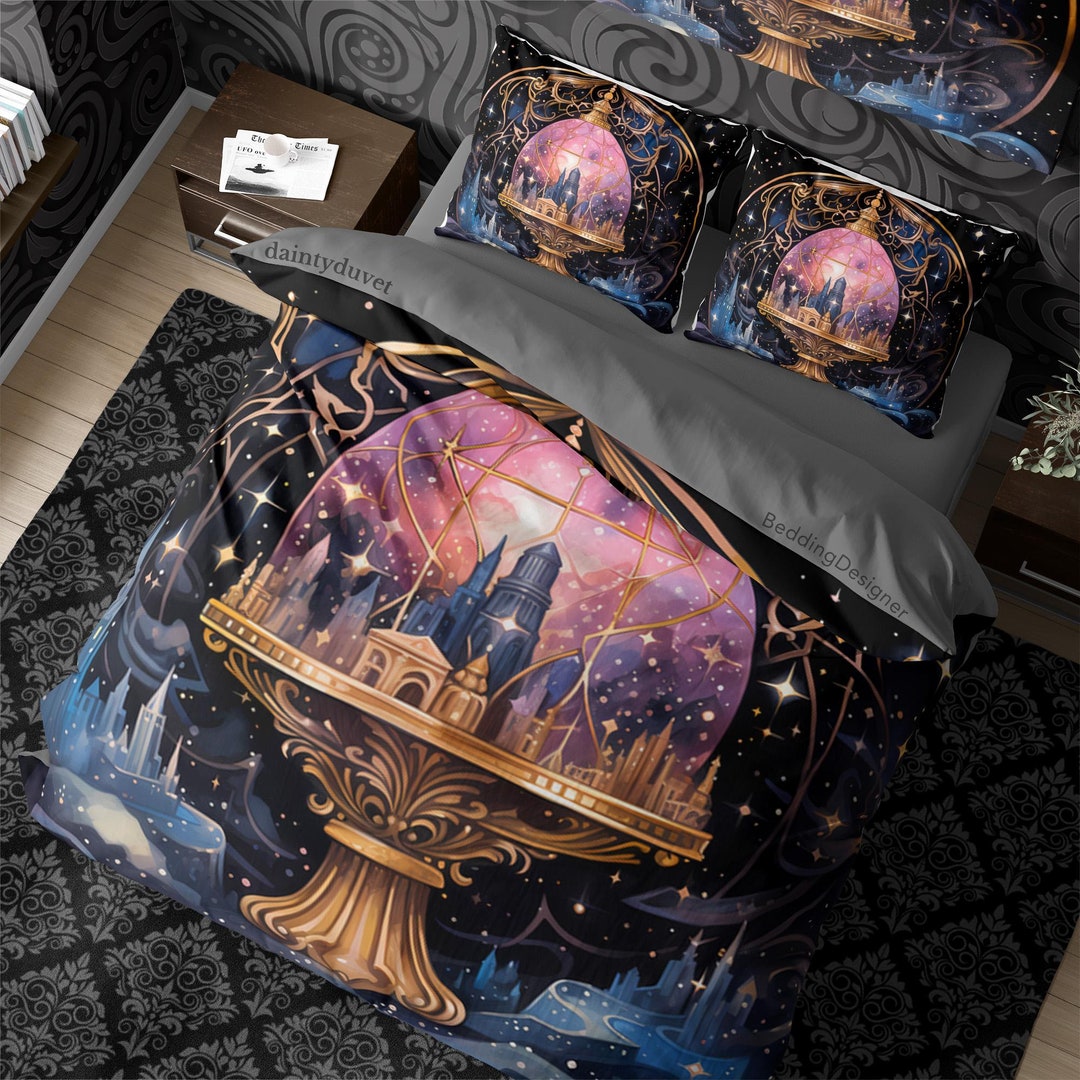 Dark Royalty Aesthetic Duvet Cover Witchcore Quilt Cover, Magical City ...