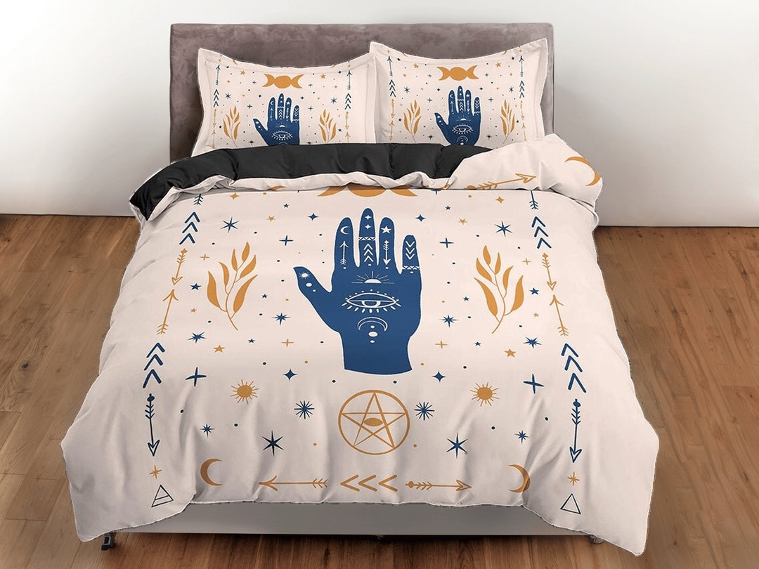 Stars Cotton Duvet Cover Moon Quilt Cover Celestial Bedding - Etsy