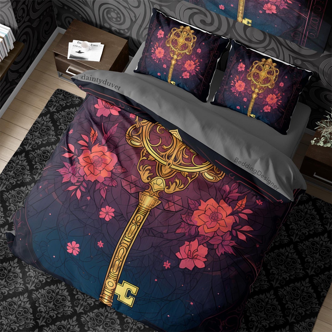 Magic Wand Duvet Cover Set Sorcerer Aesthetic Bedding, Victorian Gothic ...