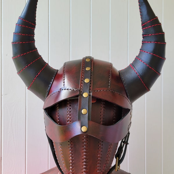Leather Viking Helmet - Etsy