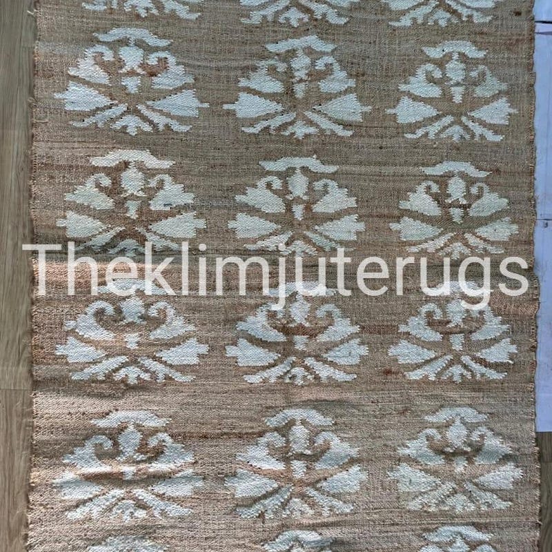 Jute Floral Rug - Etsy