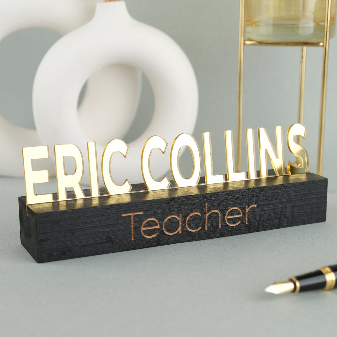 Teacher Desk Name Plate, Personalized Teacher Sign, Teacher ...