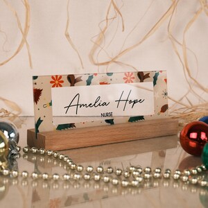 Personalized Acrylic Desk Name Plate: Custom Engraved Office Decor - Etsy