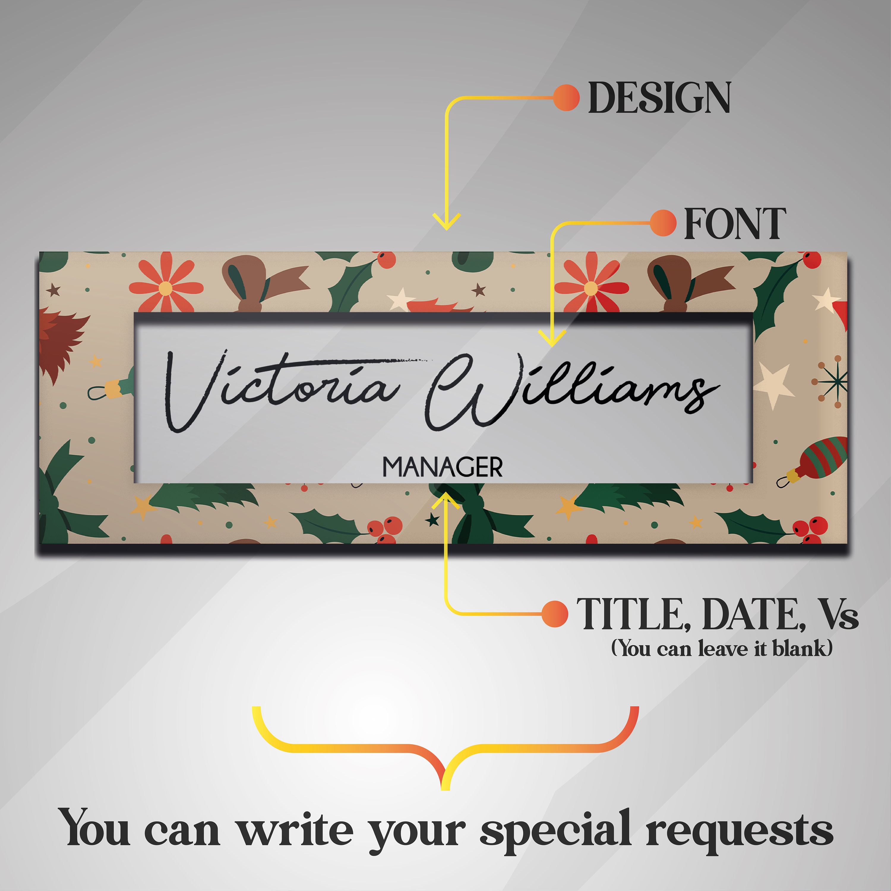 Personalized Acrylic Desk Name Plate: Custom Engraved Office Decor - Etsy