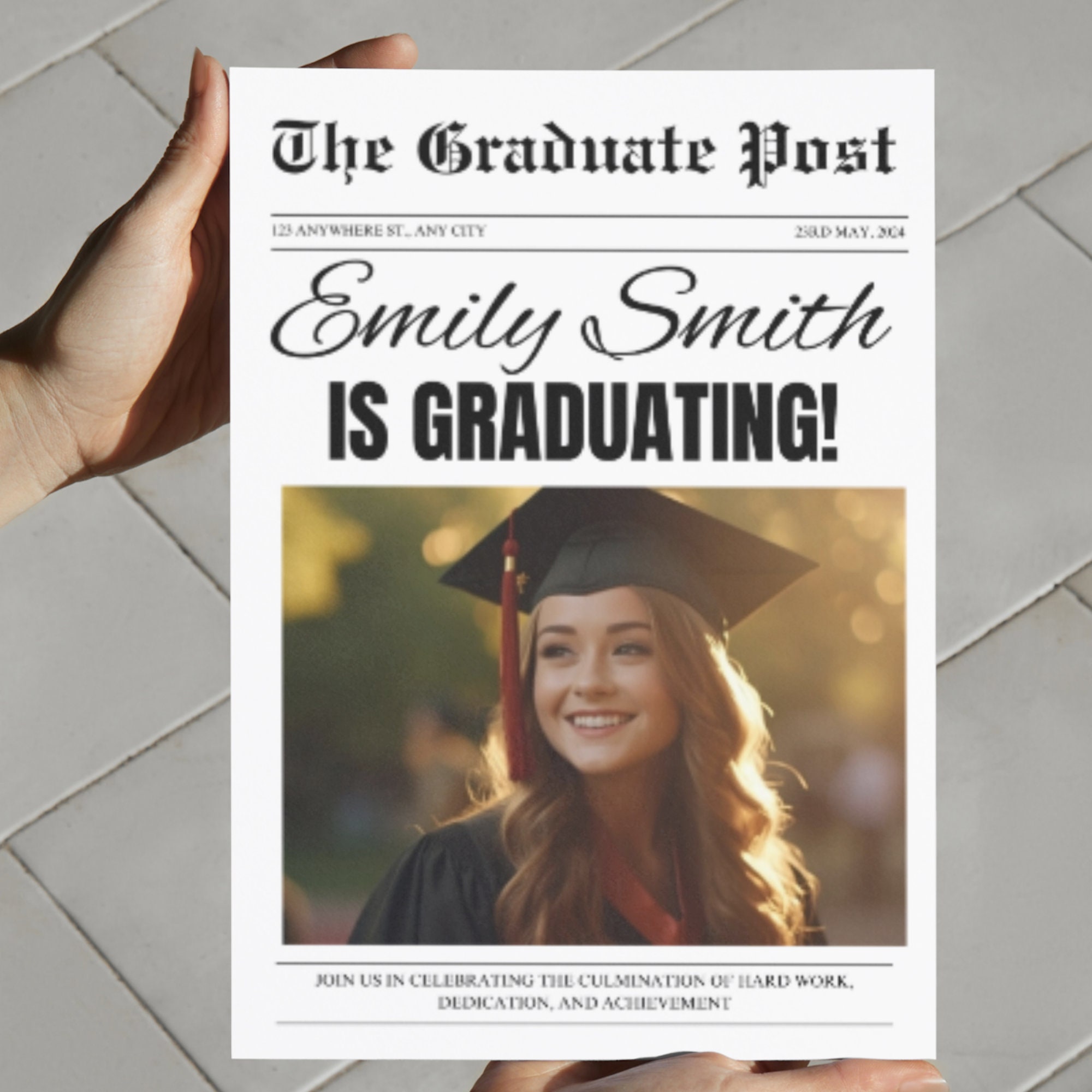 Graduation Party Invitation Template Graduation Announcement Card ...
