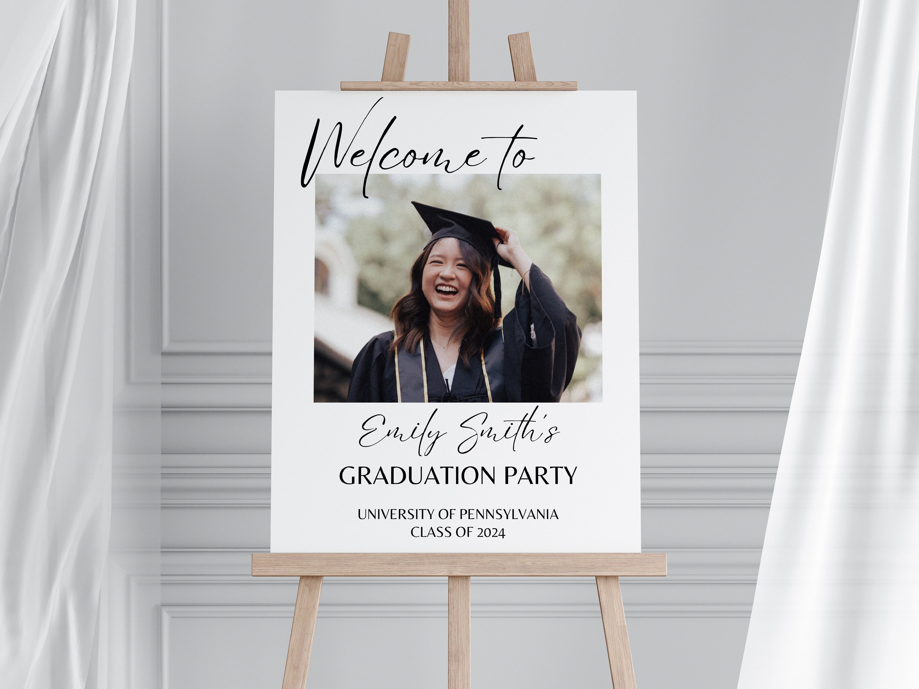 Graduation Welcome Sign Template | Editable Graduation Welcome Sign ...