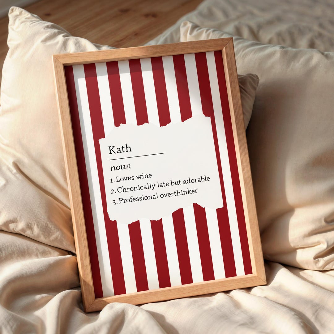 Personalized Name Definition Art Print: Custom Funny Gift (digital ...