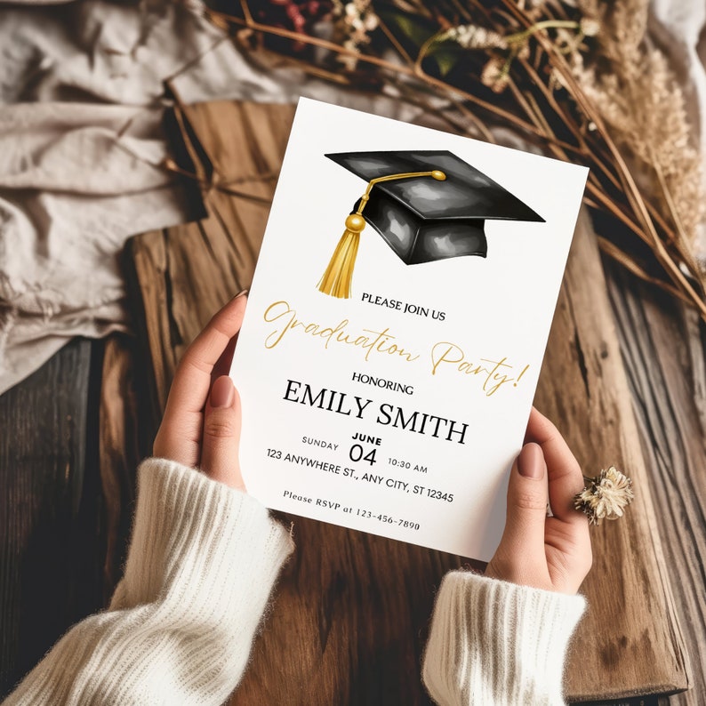 Graduation Invitation Template Graduation Announcement Grdauation Party ...