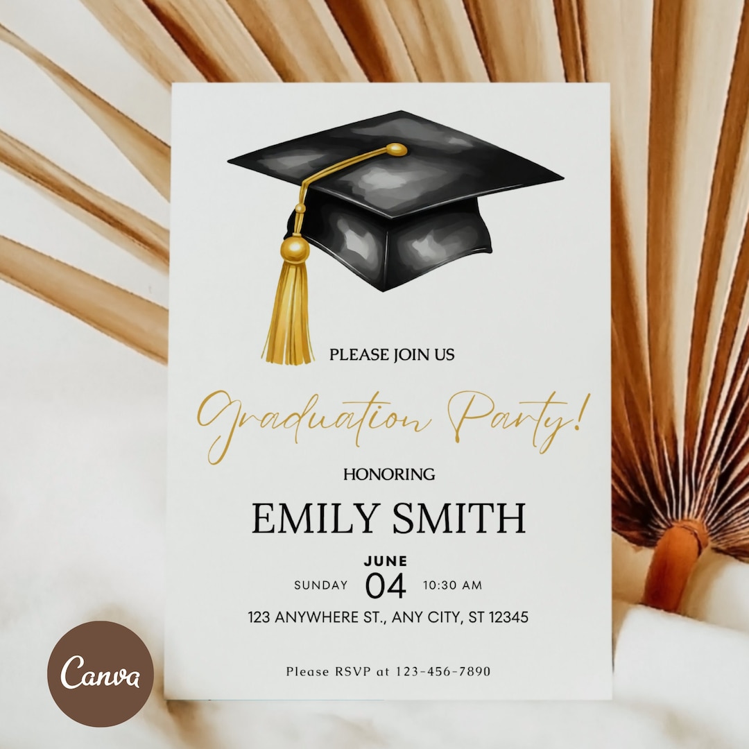Graduation Invitation Template | Graduation Announcement | Grdauation ...