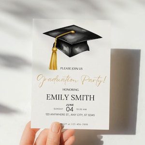 Graduation Invitation Template | Graduation Announcement | Grdauation ...