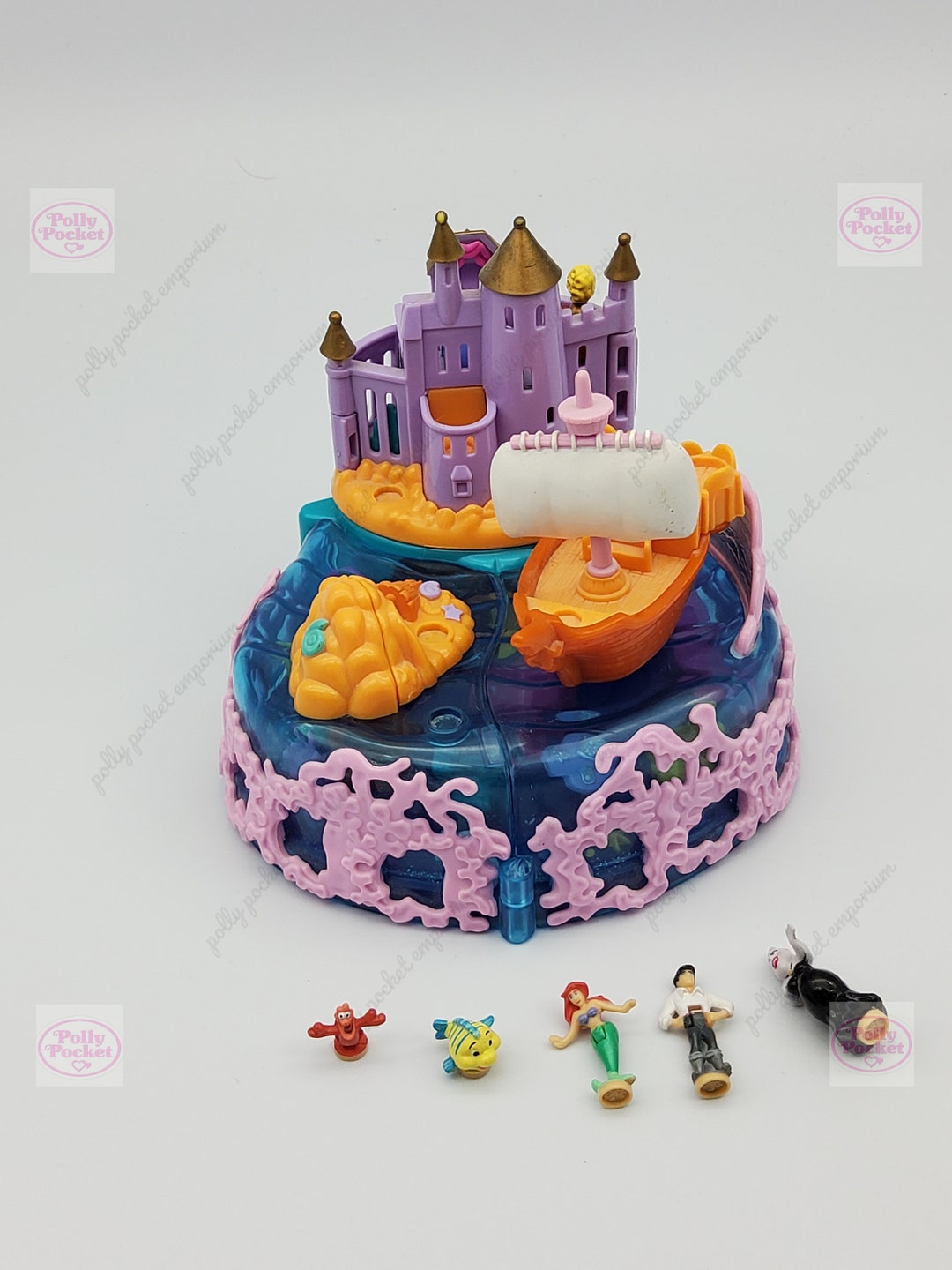 Polly Pocket Little Mermaid Under the Sea Kingdom 100% Complete - Etsy ...