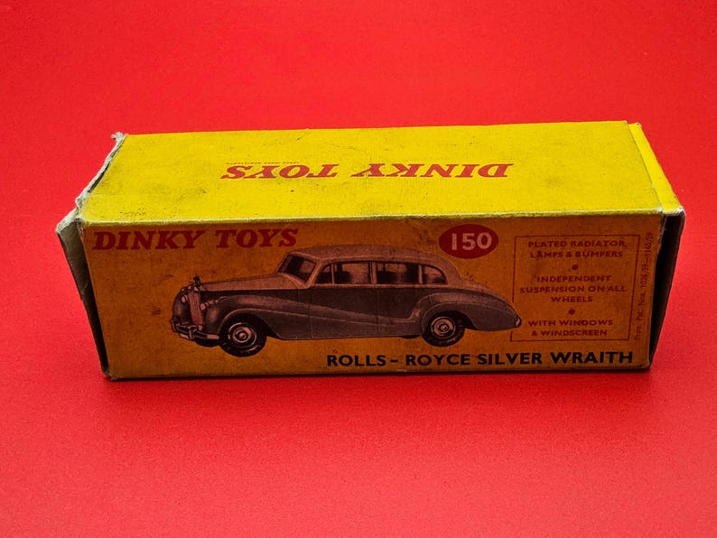 Dinky #150 Rolls Royce Silver Wraith With Box - Etsy