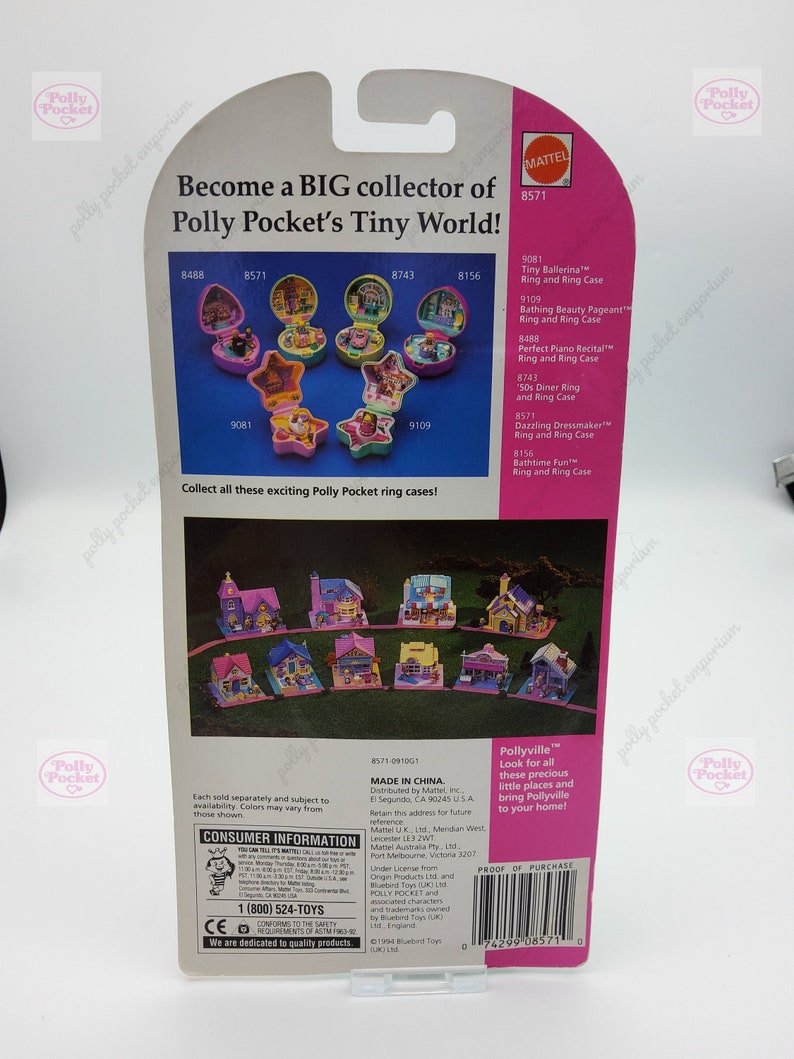 RARE Polly Pocket Beauty Pageant Ring Case Sealed in Original Packaging ...