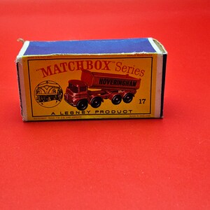 Matchbox Number 17 8 Wheel Tipper Hoveringhams Lorry With Original Box ...