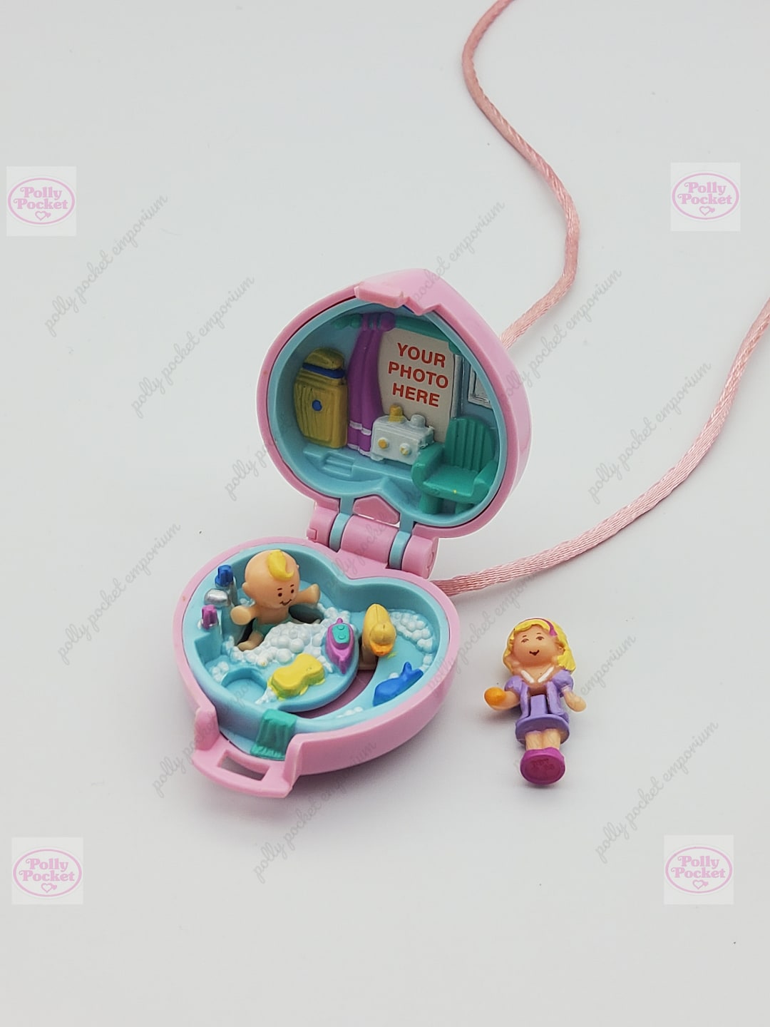 RARE Polly Pocket Baby and Ducky Locket 100% Complete - Etsy