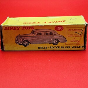 Dinky #150 Rolls Royce Silver Wraith With Original Box - Etsy