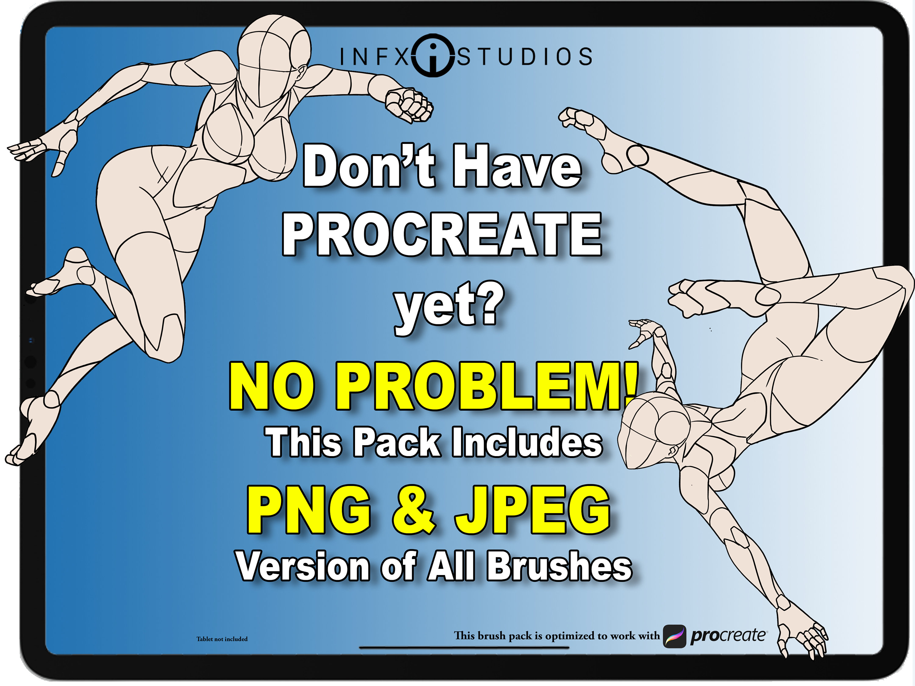 101 Procreate Female Full Body Manga Pose Stamps for Artist, Female ...