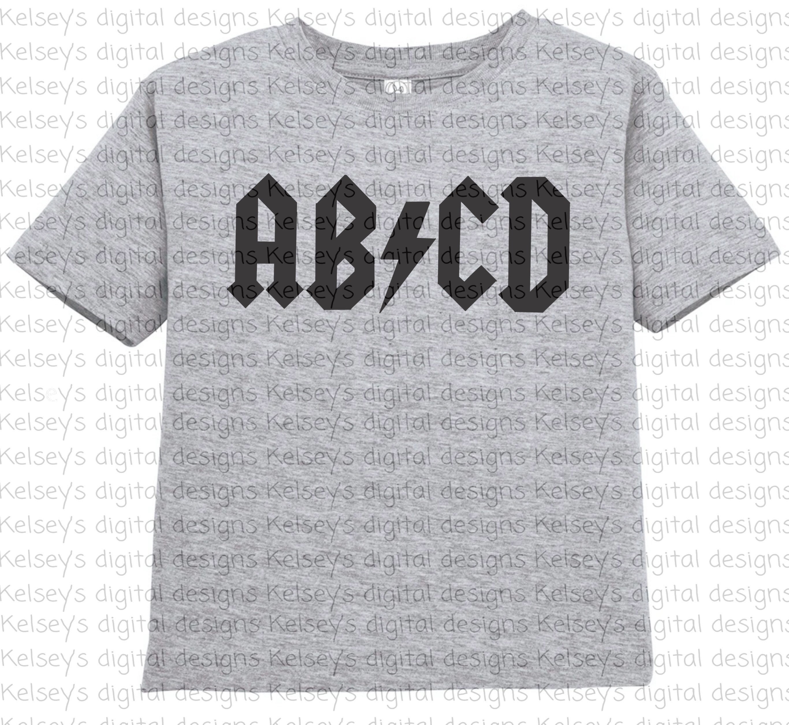 AB/CD Rock N Roll Letters Instant Download Digital File Png, Jpeg - Etsy