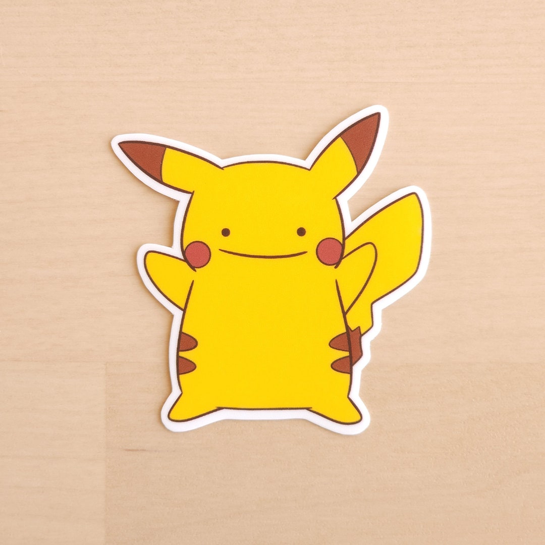 Ditto Pikachu Vinyl Sticker | Pokemon | Waterproof - Etsy