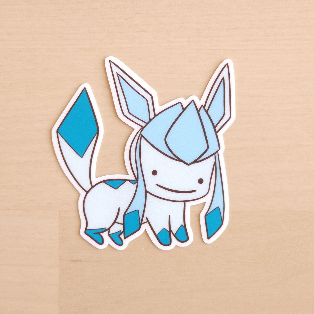 Ditto Glaceon Vinyl Sticker | Pokemon | Waterproof - Etsy