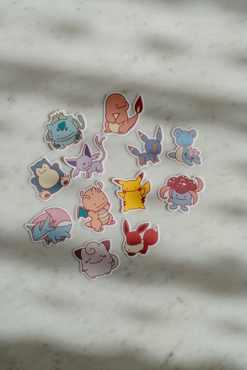 Ditto Pikachu Vinyl Sticker Pokemon Waterproof - Etsy