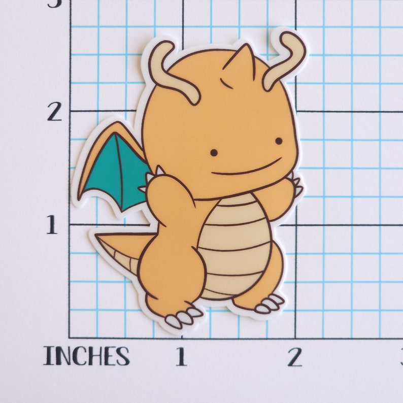 Ditto Dragonite Vinyl Sticker | Pokemon | Waterproof - Etsy