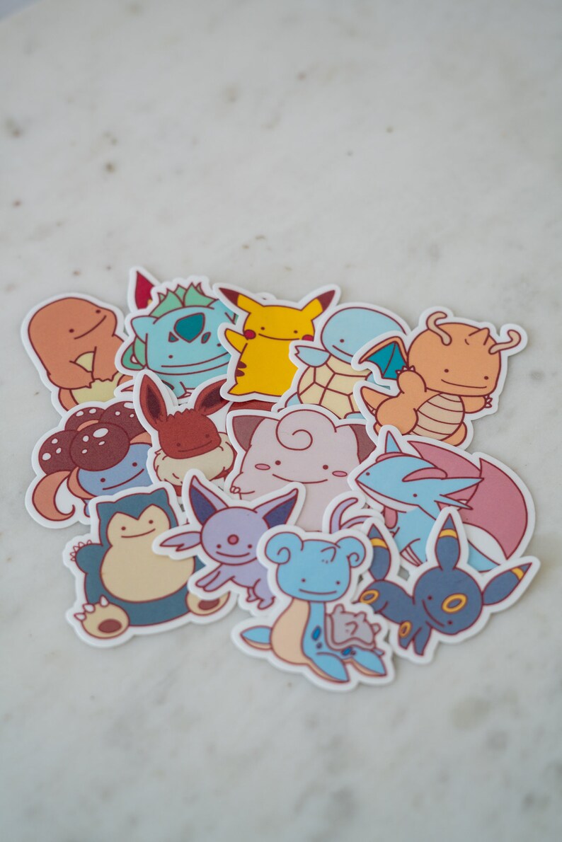 Ditto Dragonite Vinyl Sticker Pokemon Waterproof - Etsy