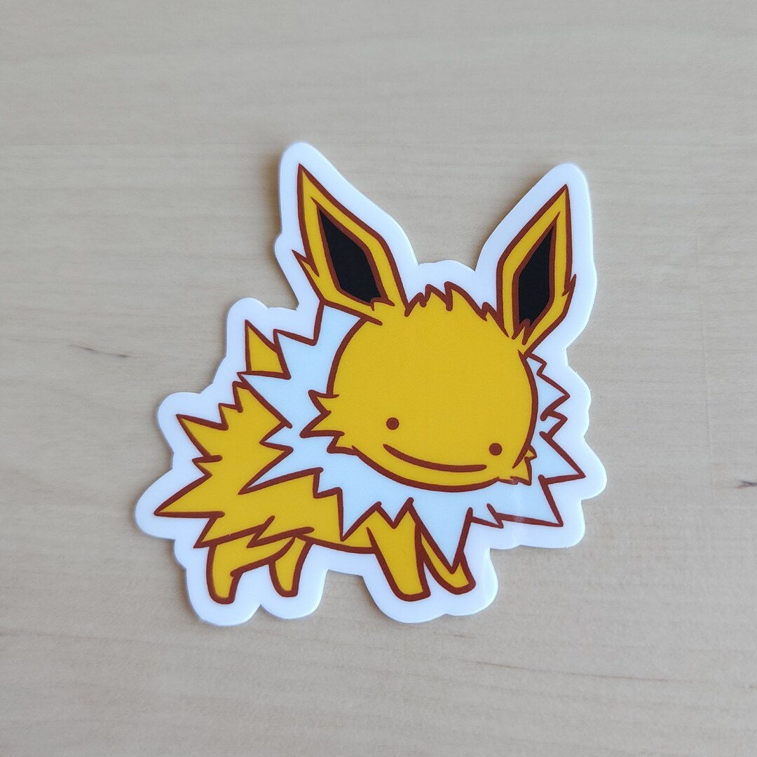 Ditto Jolteon Vinyl Sticker Pokemon Waterproof - Etsy