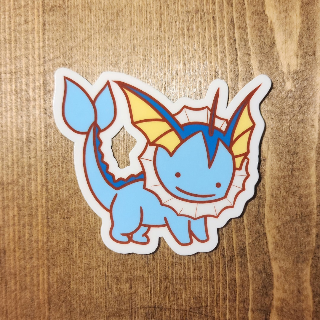 Ditto Vaporeon Vinyl Sticker Pokemon Waterproof - Etsy