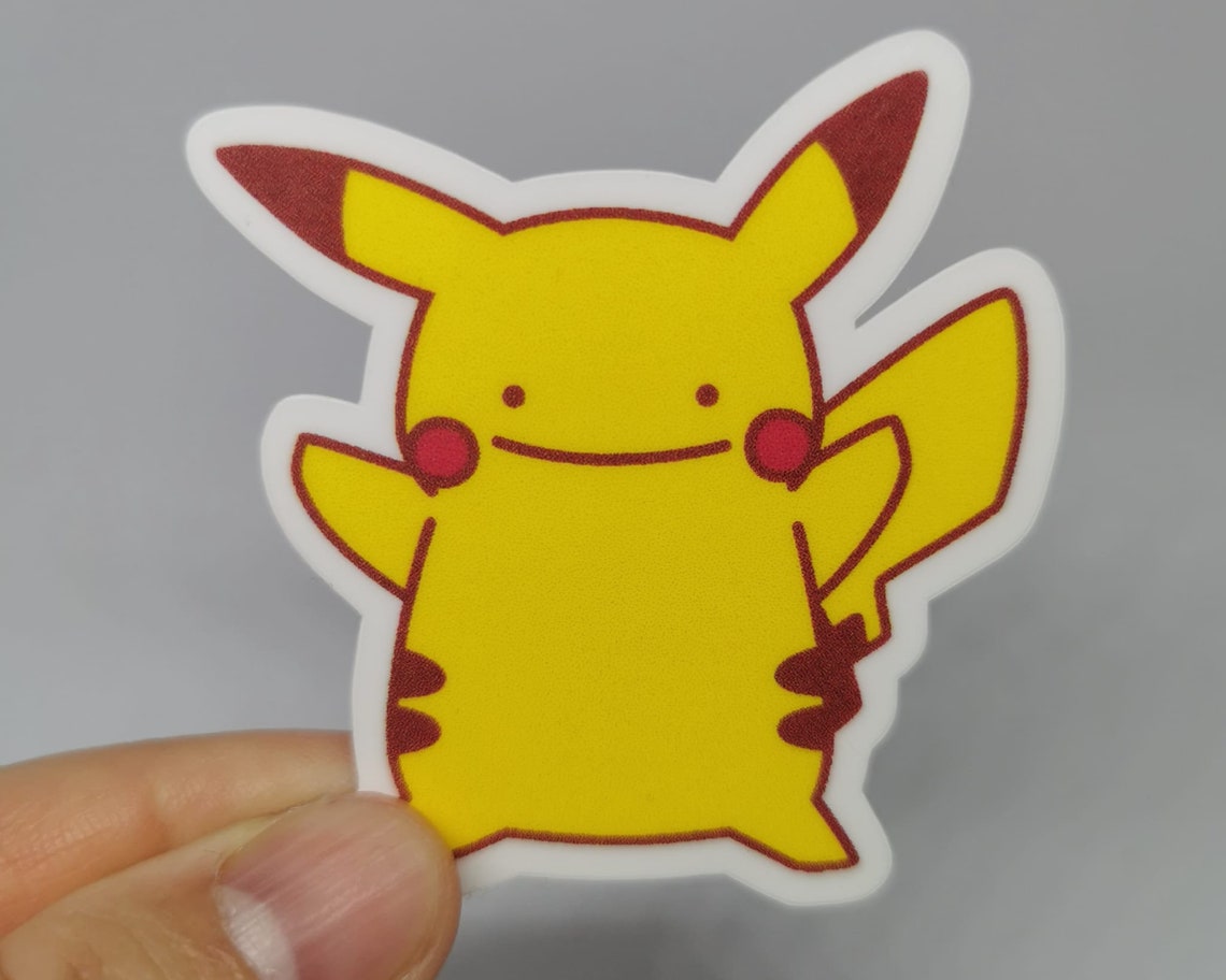 Ditto Pikachu Vinyl Sticker Pokemon Waterproof - Etsy