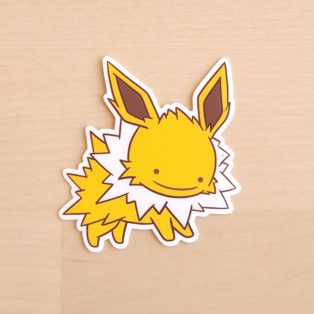 Ditto Jolteon Vinyl Sticker | Pokemon | Waterproof - Etsy
