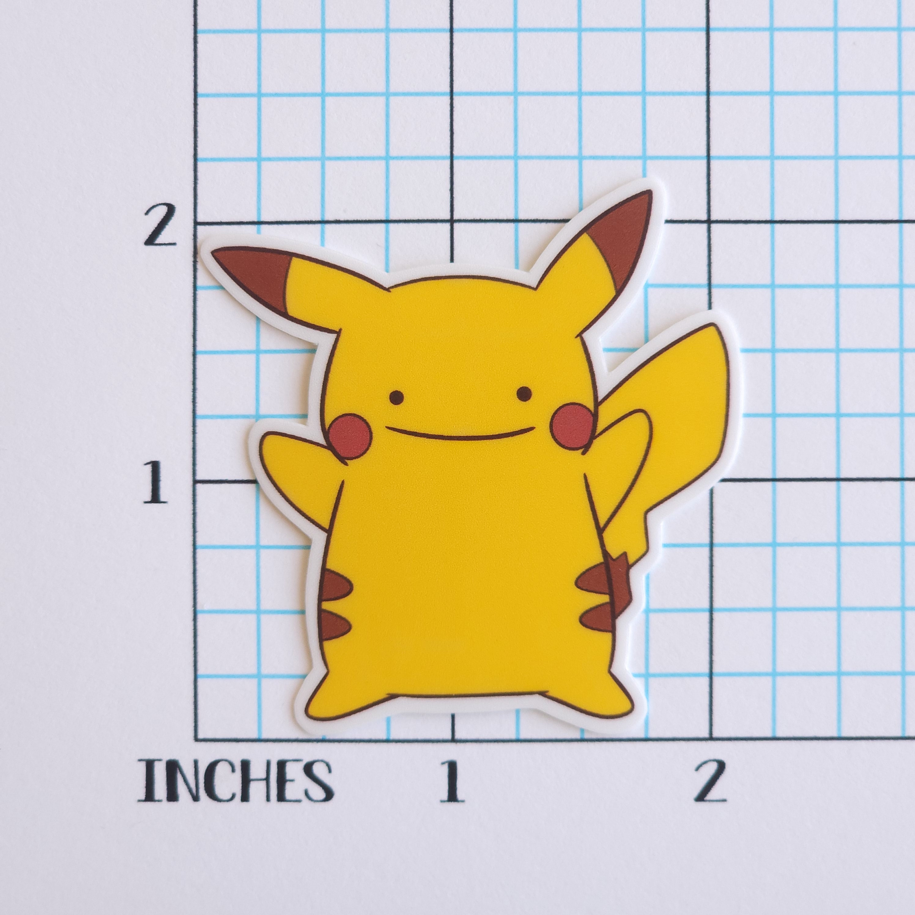 Ditto Pikachu Vinyl Sticker Pokemon Waterproof - Etsy