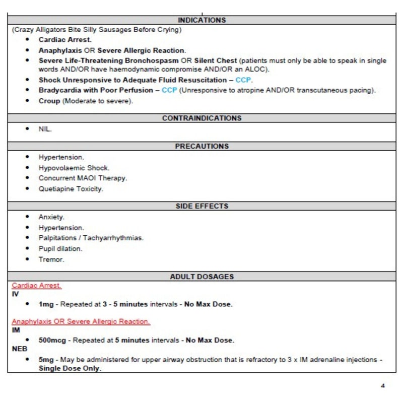 Paramedic Pharmacology Guide - Etsy