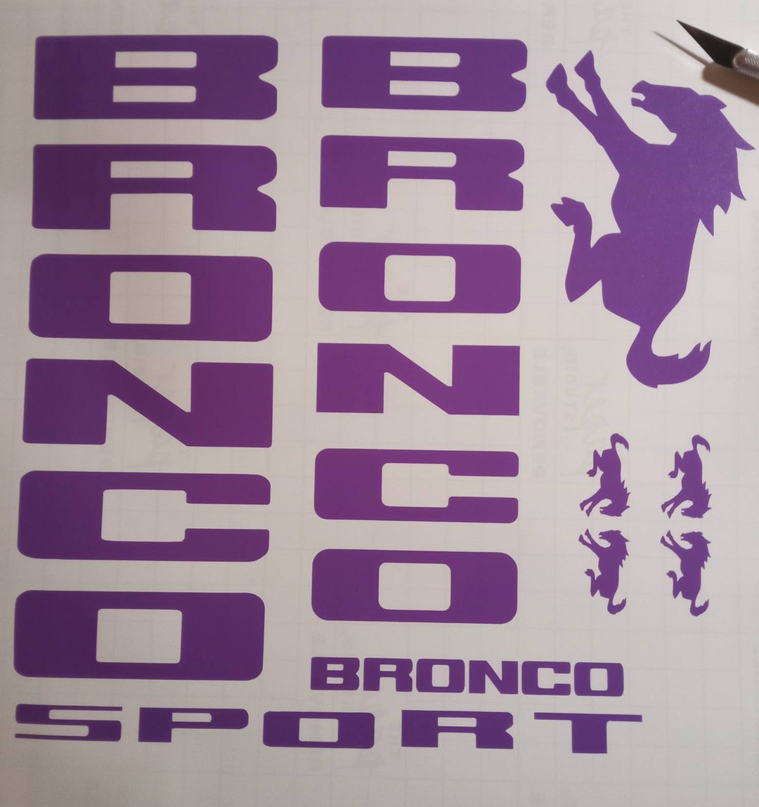 Ford Bronco Sport Overlay Decals Dark Purple Includes Bucking - Etsy