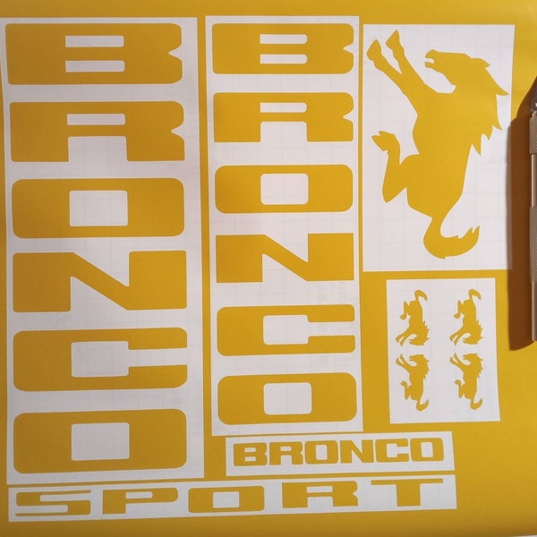 Bronco Letter Overlay - Etsy