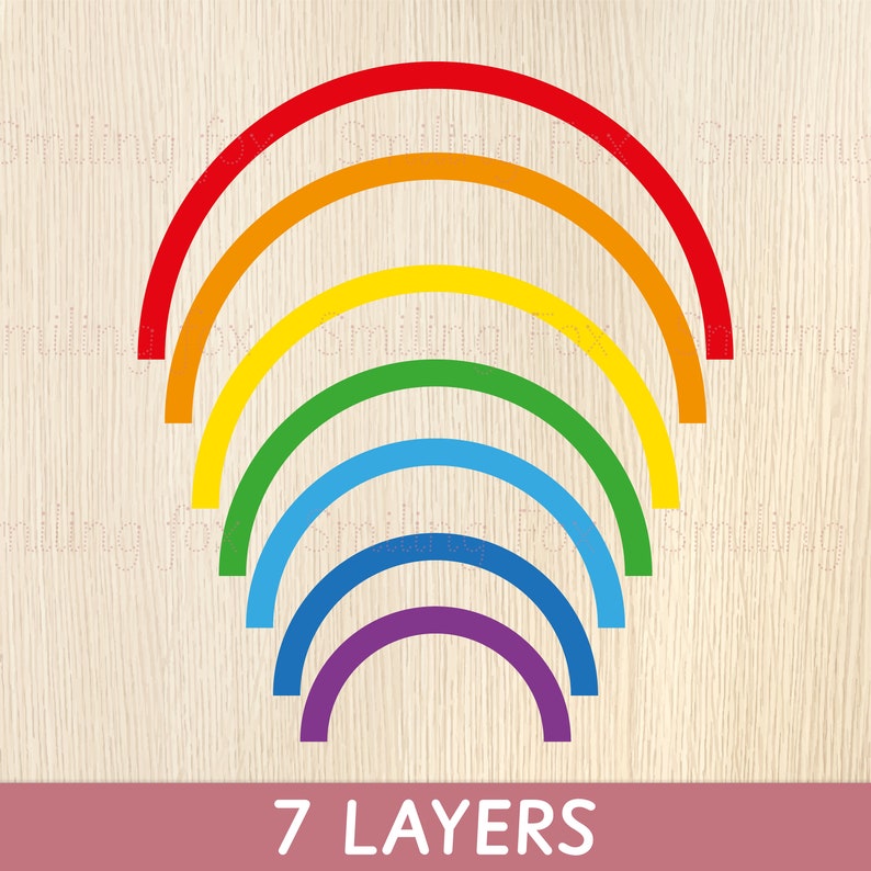 Rainbow SVG, Laser Cut, Vector, Eps, Png, Dxf, Cricut Cut File ...