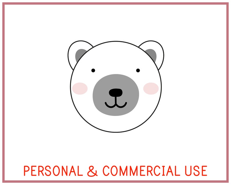 Polar Bear Shapes Clip Art, 2D Shapes Set, Animal, Math, Geometry for ...