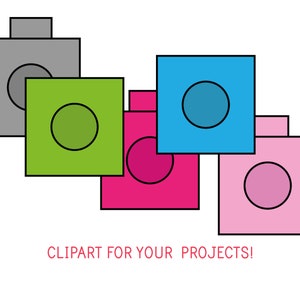 Snap Cubes Clip Art, 36 PNG, 18 Colors, Unifix, Connecting Cubes, Math ...