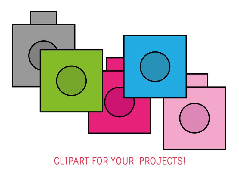 Snap Cubes Clip Art, 36 PNG, 18 Colors, Unifix, Connecting Cubes, Math ...