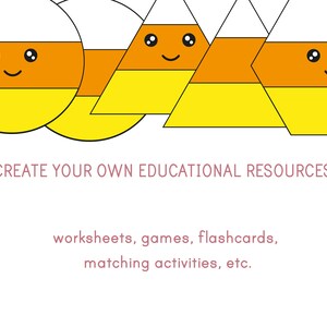 Candy Corn Shapes Clip Art, 2D Shapes Clipart, PNG, SVG, Vector Images ...