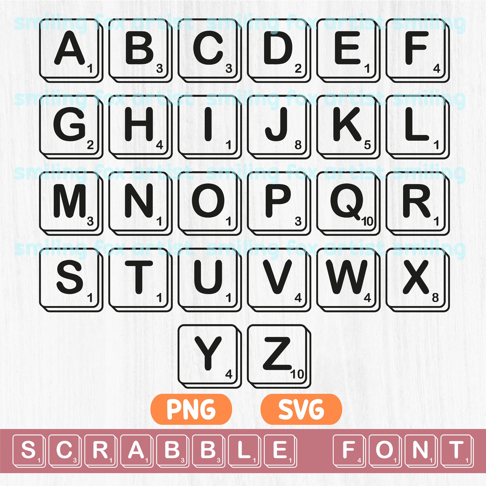SCRABBLE Svg & Png, Scrabble Font, Scrabble Letters, Scrabble Alphabet ...