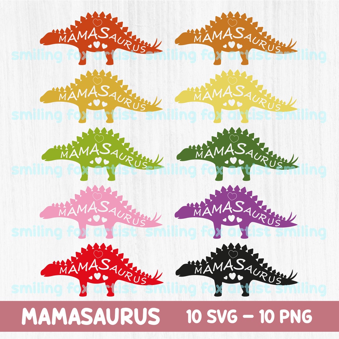 Mamasaurus SVG, Mamasaurus PNG Clipart, Mama Dino Cut File, Vector ...